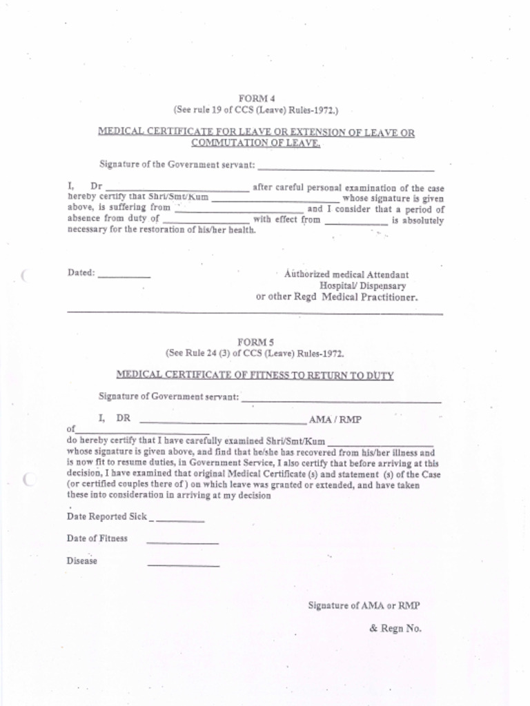 Medical Leave Form 4 5 | PDF