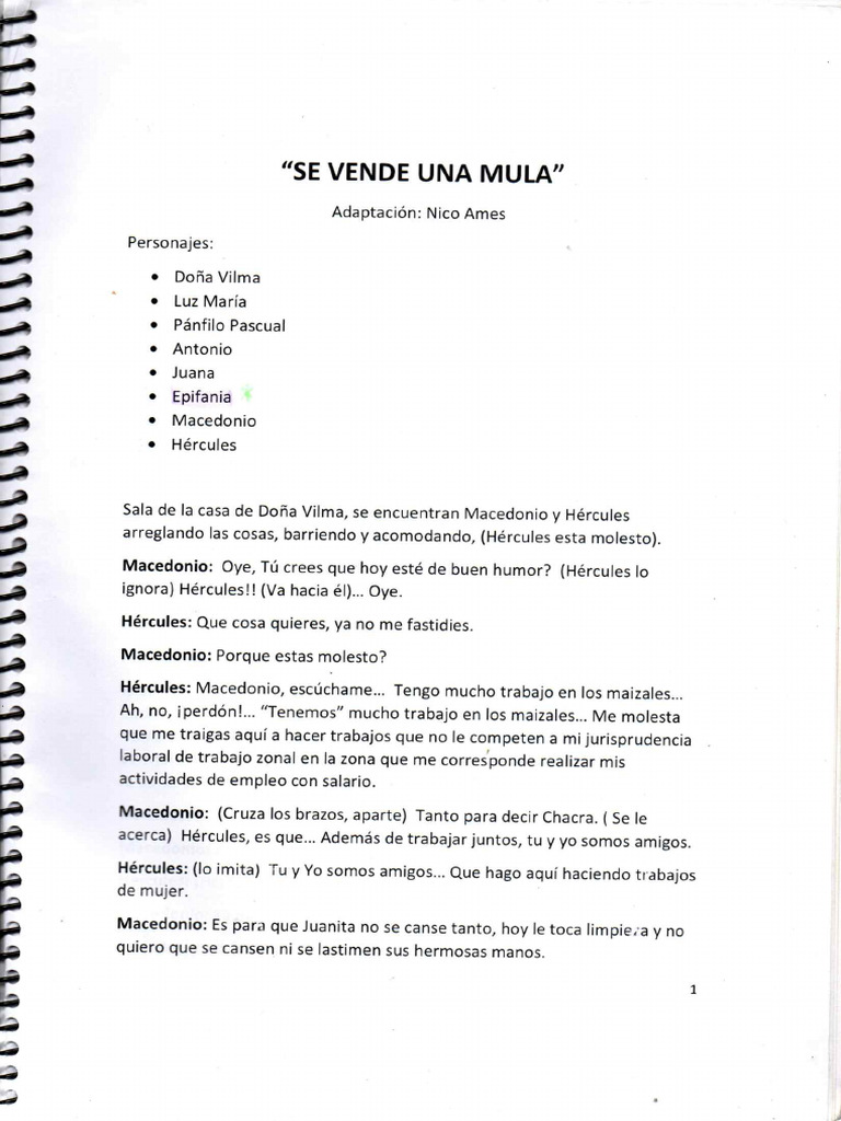 Se Vende Una Mula | PDF