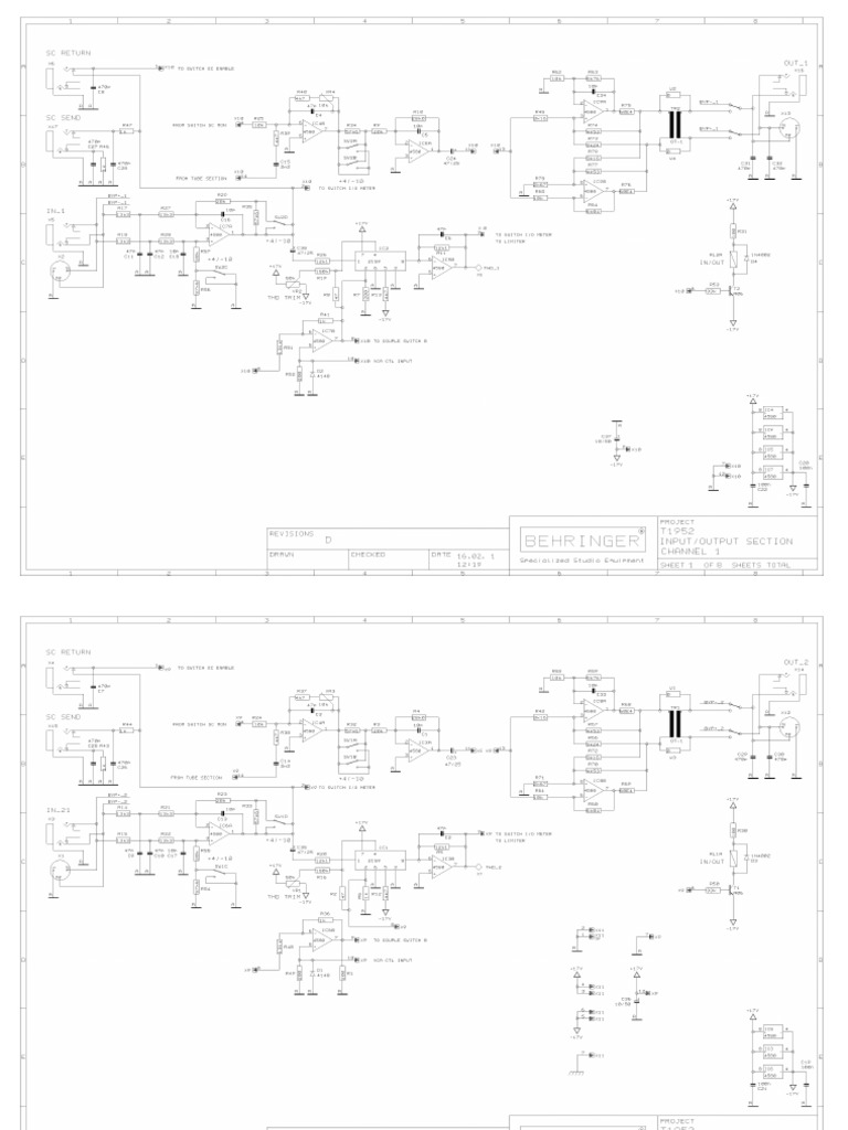 Behringer T 1952 Schematics | PDF