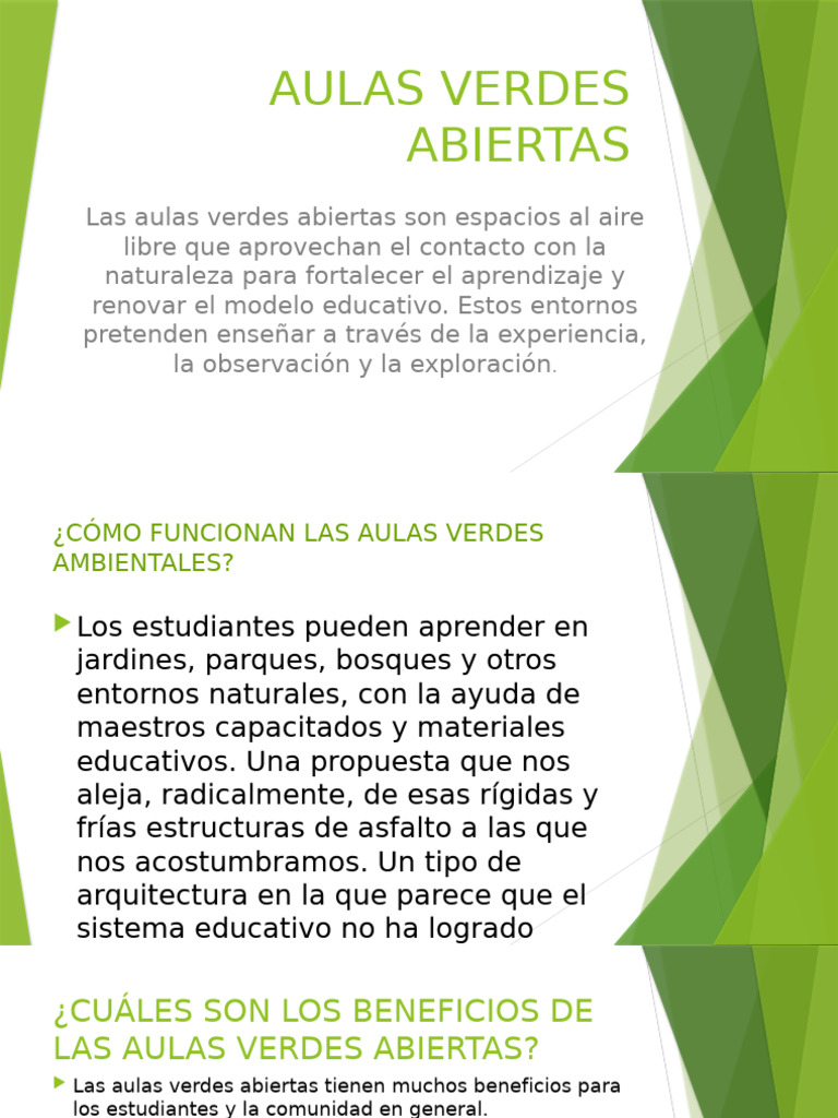 Aulas Verdes Abiertas | PDF