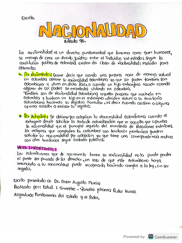 Escrito - Estud. Yanethsi Johanna Rudas Huaca | PDF