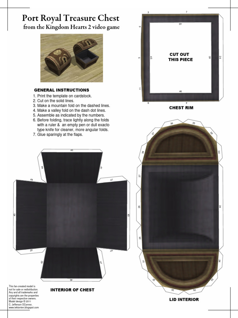 KH2 Port Royal Treasure Chest - No Lines | PDF