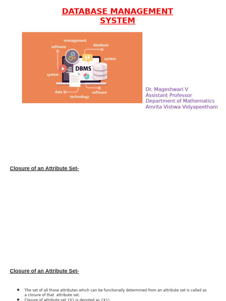 Understanding Attribute Closure in DBMS | PDF | Mathematics | Mathematical Logic
