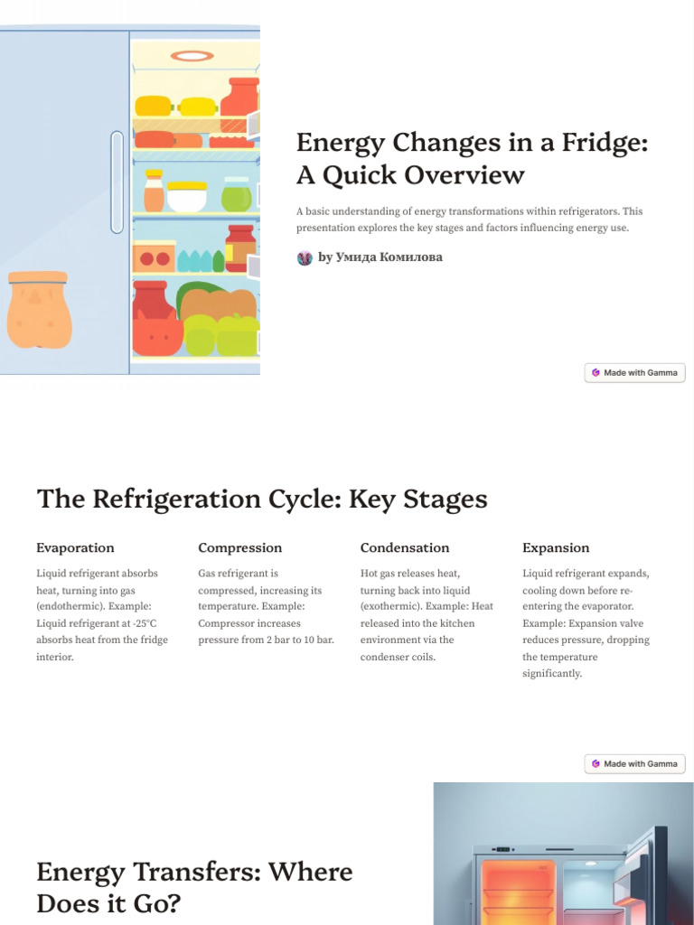 Energy Transformations in Refrigerators | PDF | Refrigerator | Building ...