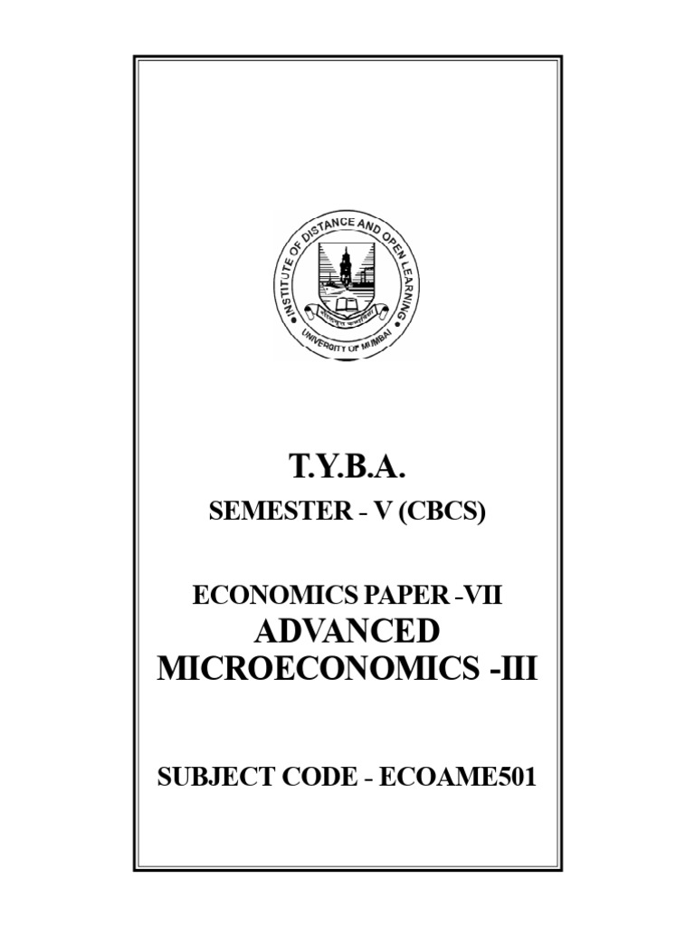 Paper VII Advanced Microeconomics III English Version | PDF | Welfare ...