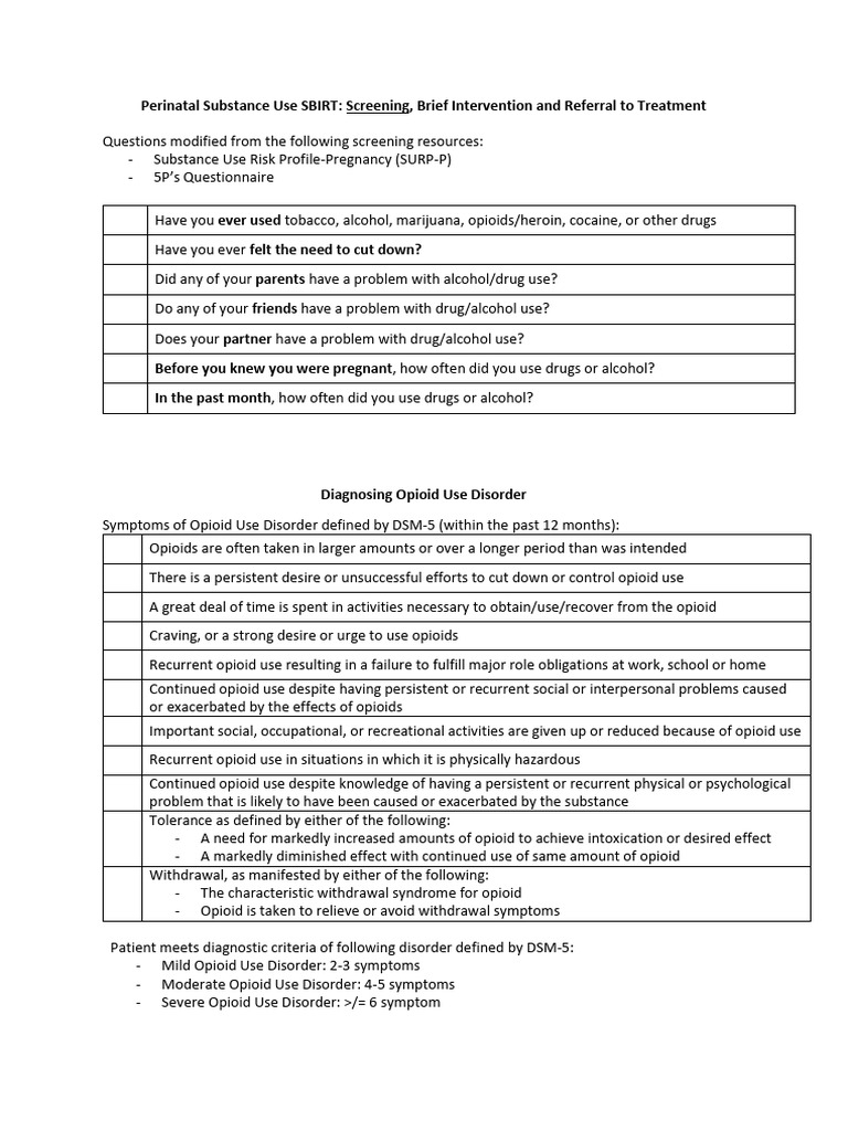 Screening For Substance Use Disorder | PDF | Substance Abuse | Addiction