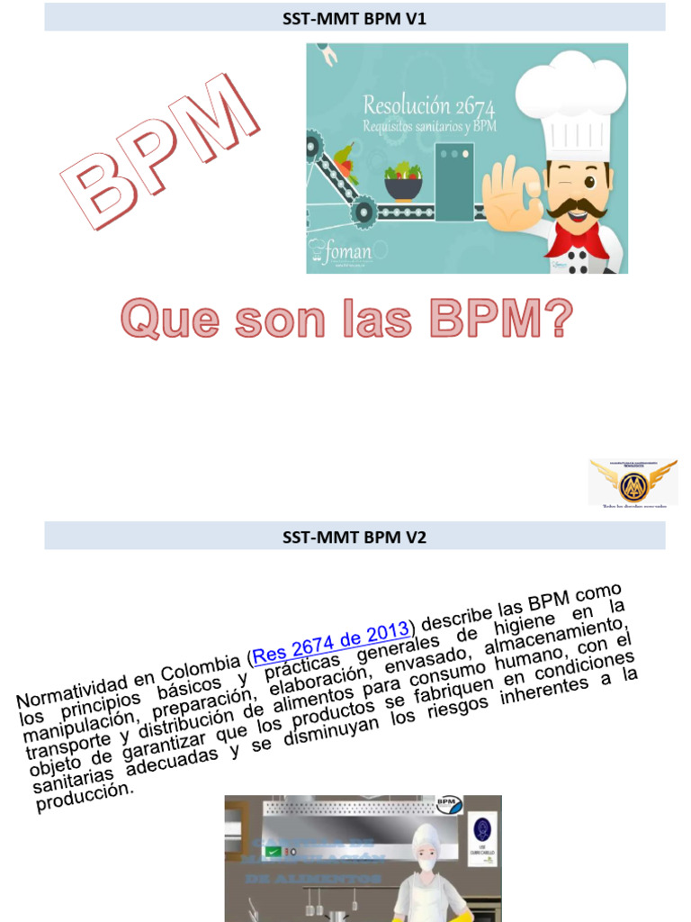 Capacitaciòn BPM Resolución 2674 | PDF | Seguridad alimenticia