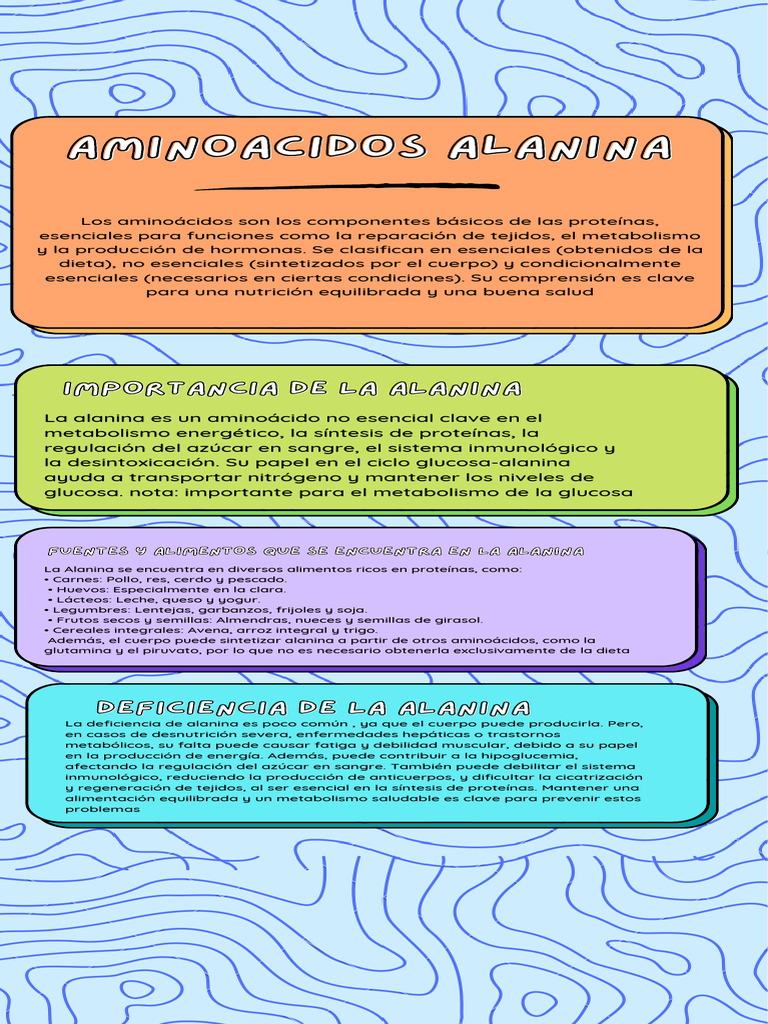 Importancia y fuentes de alanina | PDF