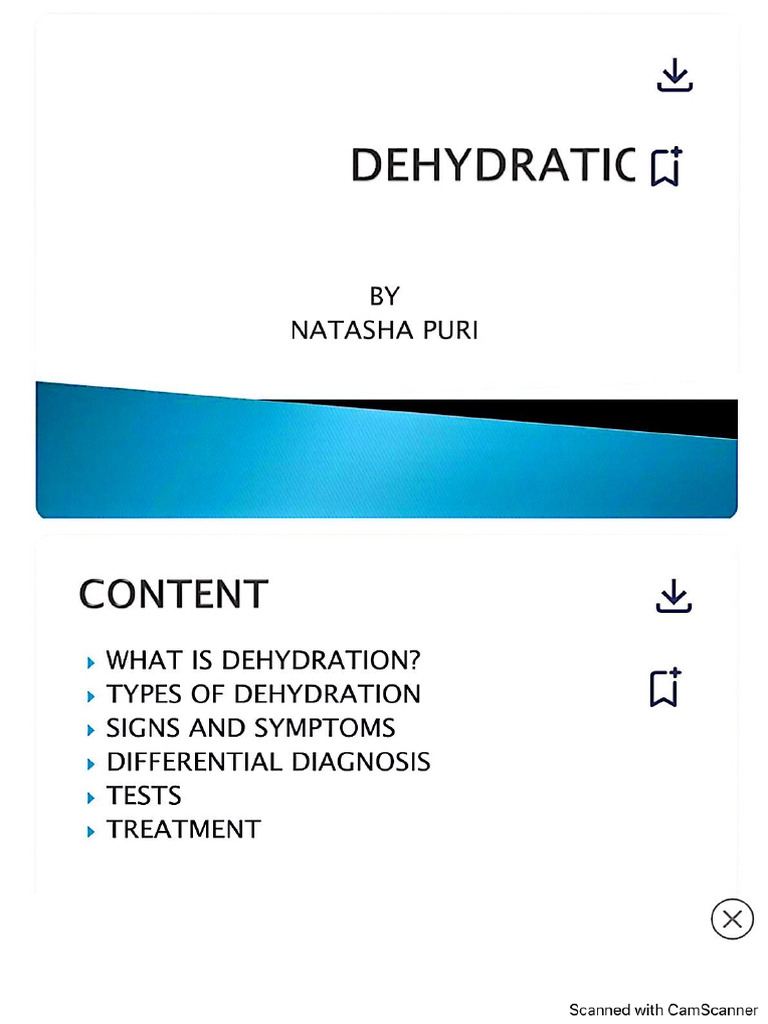 Dehydration | PDF