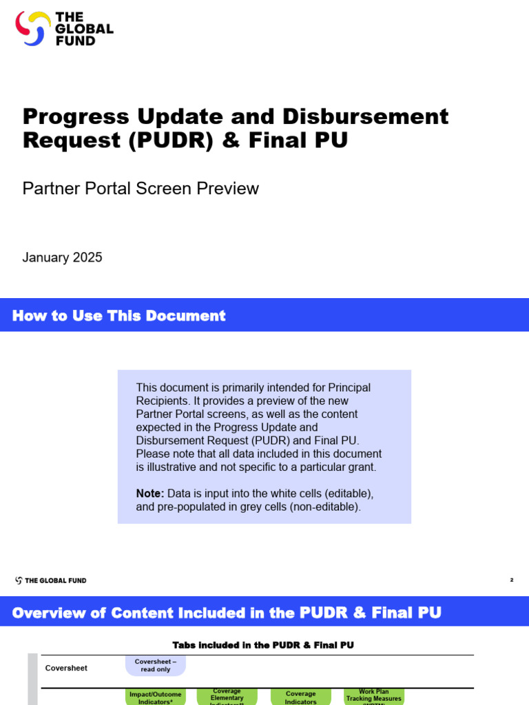 Partner Portal PUDR Overview Guide | PDF | Economies