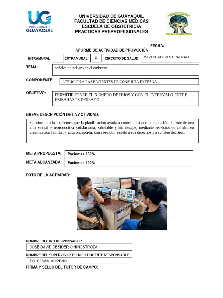 6 de Mayo Imprimir Informes | PDF | Planificación familiar | Reproducción humana