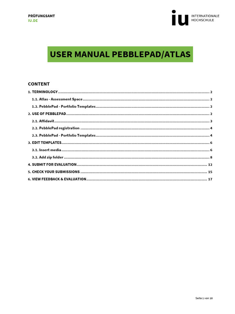 User Manual PebblePad Atlas | PDF | Zip (File Format) | System Software