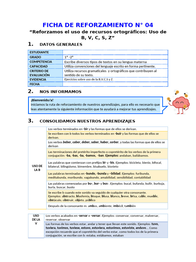 FICHA DE REFORZAMIENTO N 4 | PDF | Relaciones sintácticas | Sintaxis