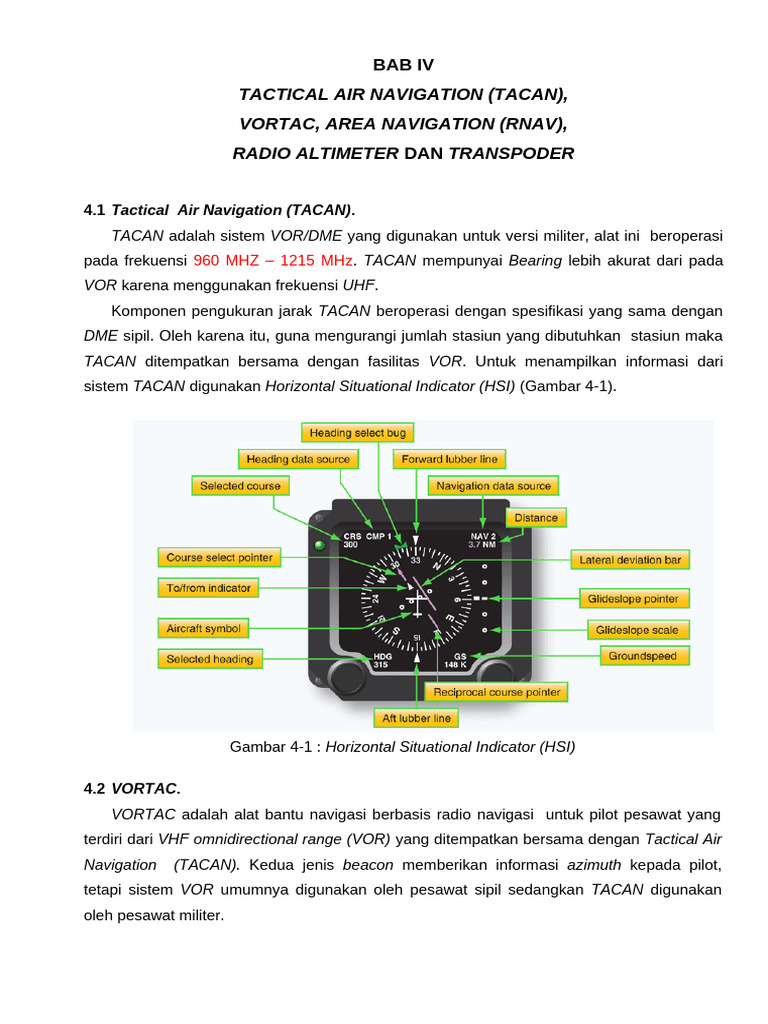 Radio Altimeter dan TACAN pada Pesawat | PDF