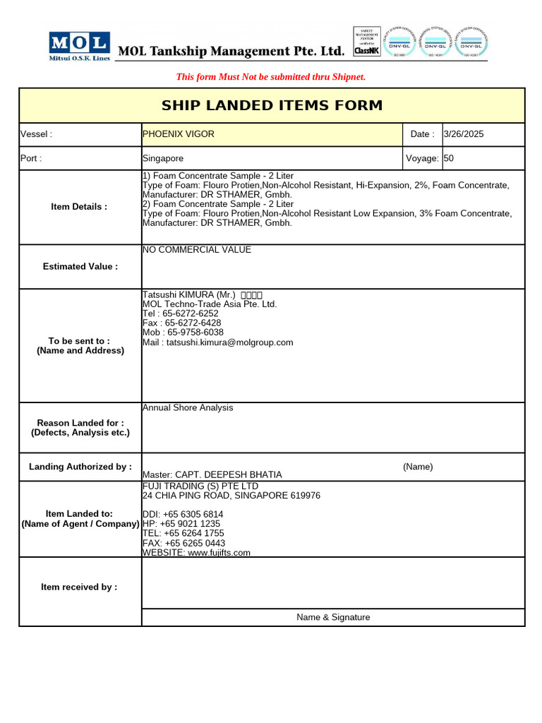 LANDING FORM High Expansion & Low Expansion Foam Concentrate | PDF