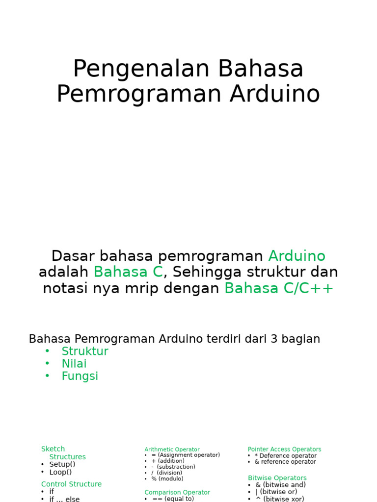 Panduan Dasar Pemrograman Arduino | PDF | Computer Architecture | Mathematical Logic