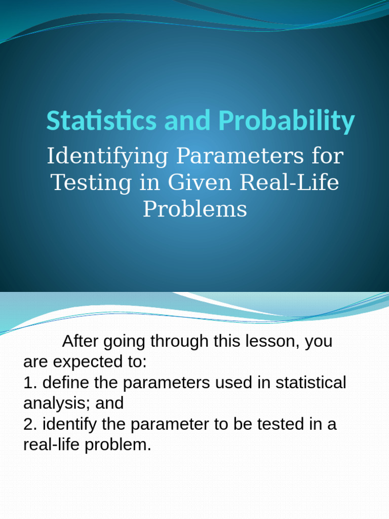 Identifying Parameters | PDF | Mean | Median