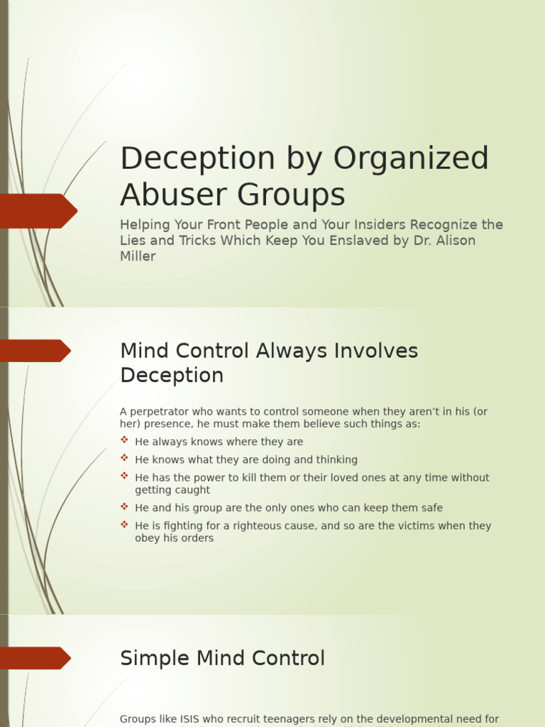 Recognizing Deception in Mind Control | PDF | Golden Rule | Deception