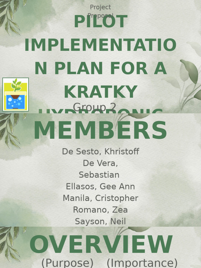 ELS Project Proposal | PDF | Hydroponics | Agriculture