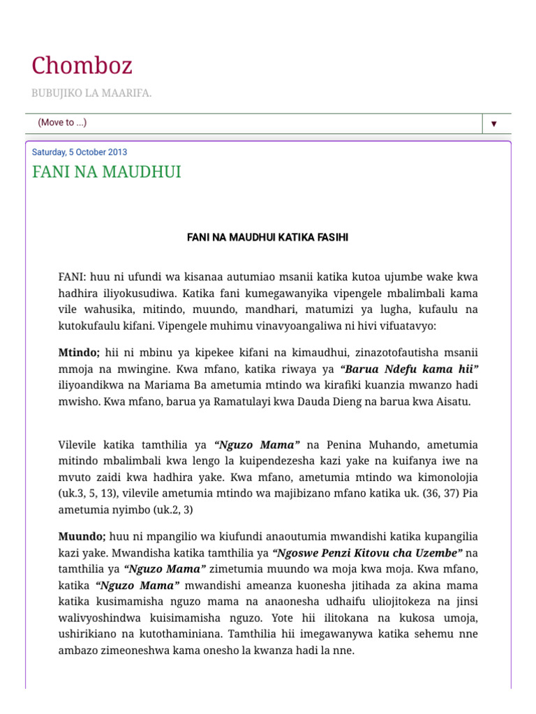 FANI NA MAUDHUI | PDF