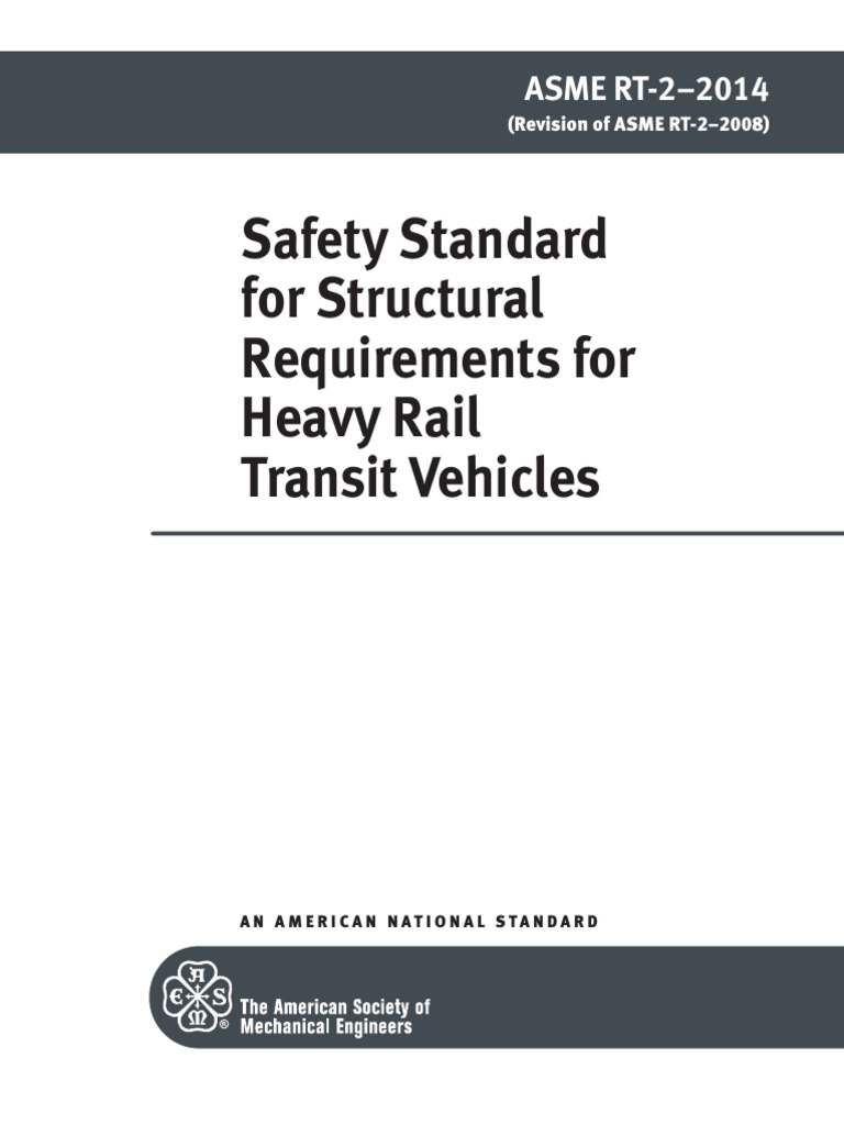 ASME RT-2: Safety Standards for Heavy Rail | PDF | Strength Of ...