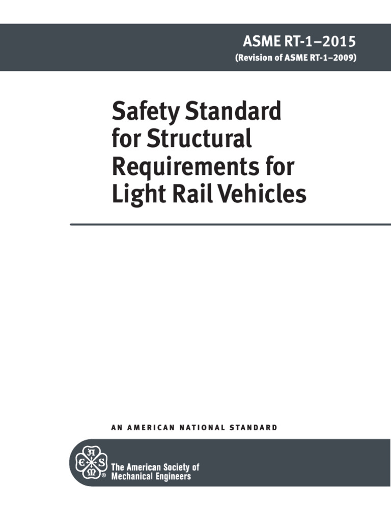 Asme Rt 1 2015 Pdf Light Rail Rail Transport
