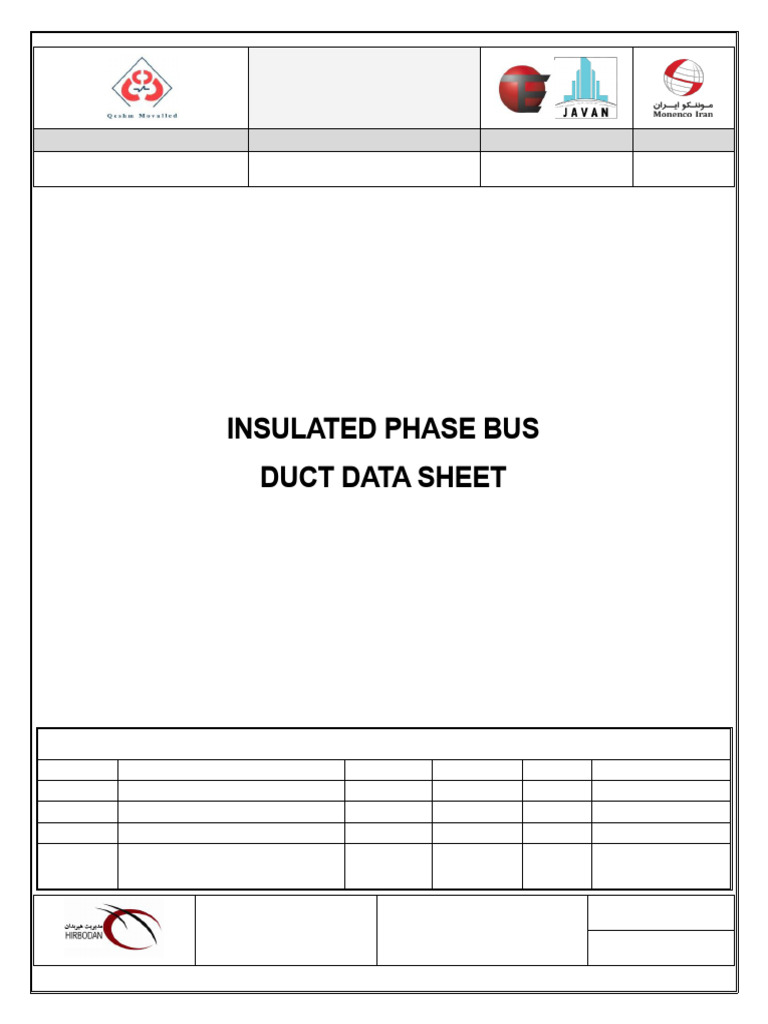 Insulated Phase Bus Duct Data Sheet | PDF | Electricity | Electrical ...