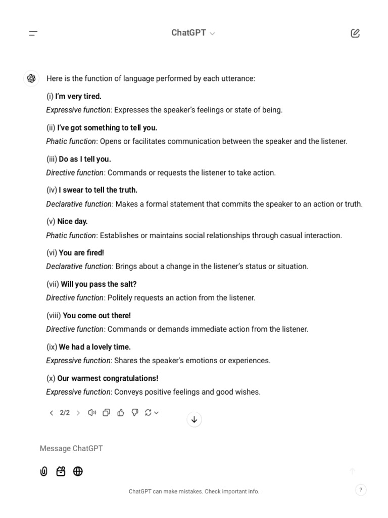 Language Functions | PDF