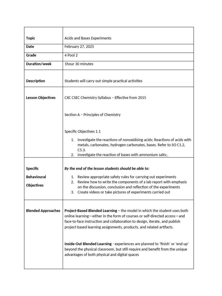 acid-base expt | PDF | Acid | Ph