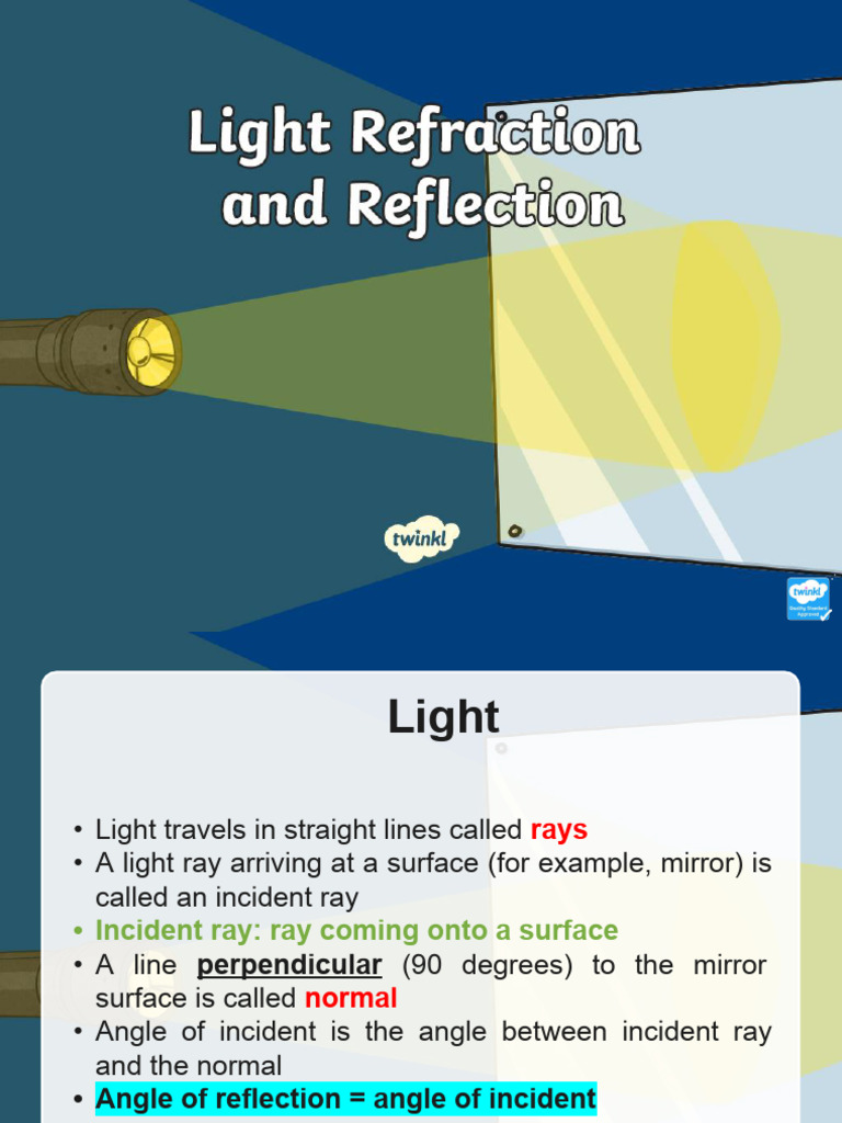 Reflection and Refraction | PDF | Reflection (Physics) | Mirror