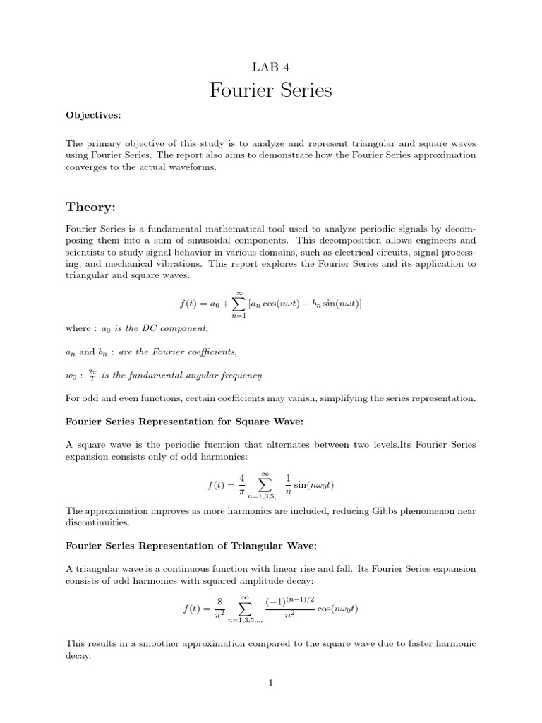 Signal | PDF | Fourier Series | Waves