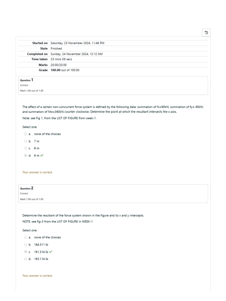 Final Quiz -1_ Attempt review physics | PDF | Force | Mechanics