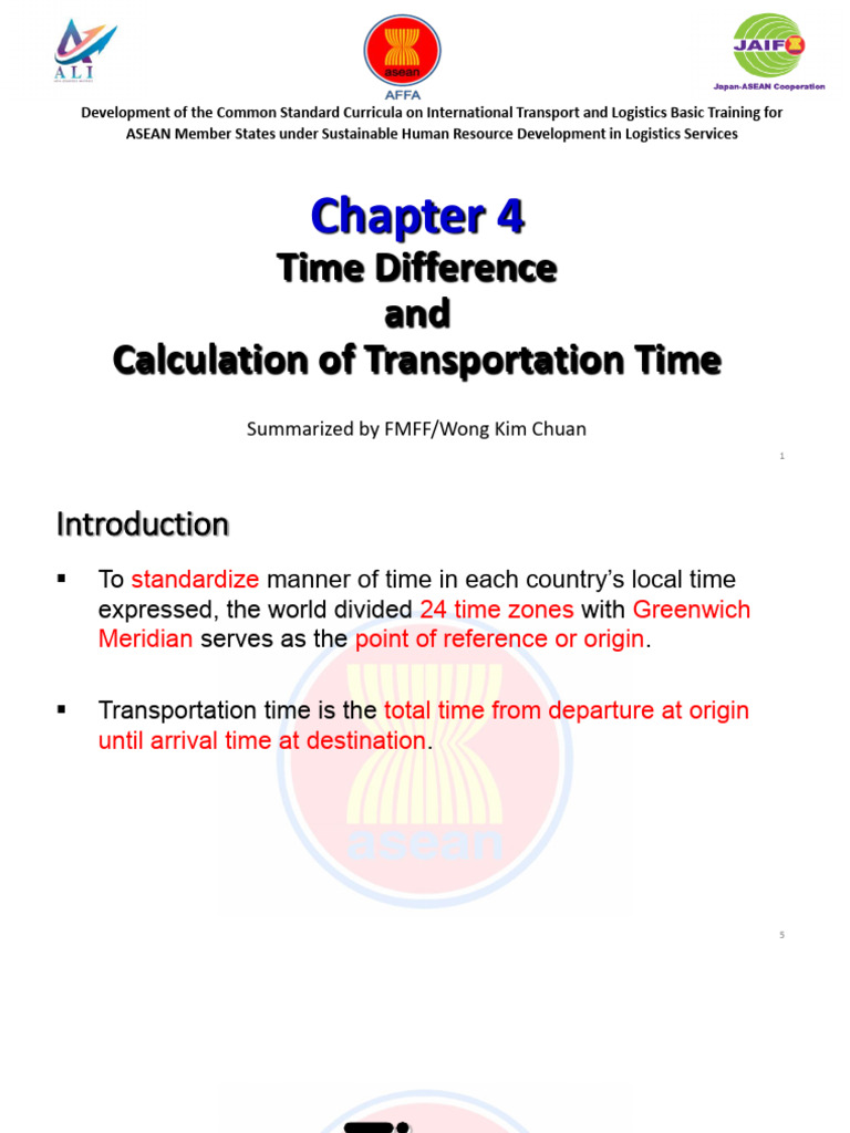 Air Freight C4. Time Difference and Calculation of Transportation Time ...