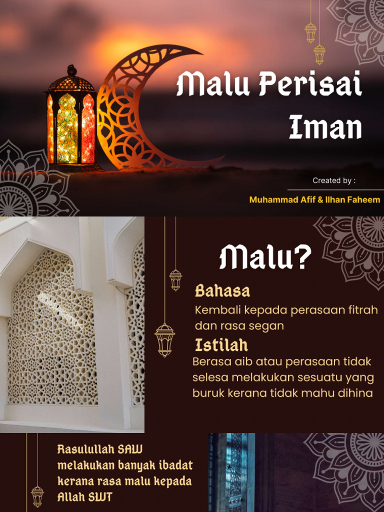Malu Perisai Iman Kumpulan | PDF