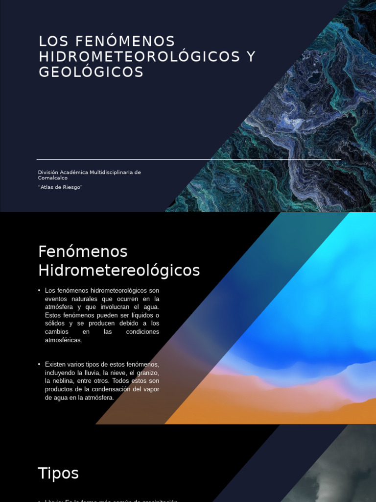 Fenómenos Hidrometeorológicos y Geológicos | PDF | Tierra | Precipitación