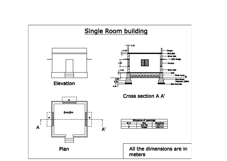 Single Room Building-Model | PDF