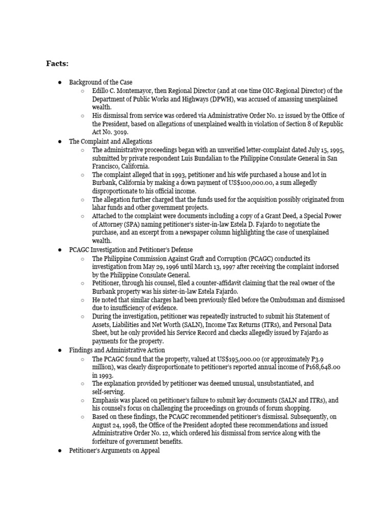 Montemayor VS Bundalian | PDF | Evidence (Law) | Complaint