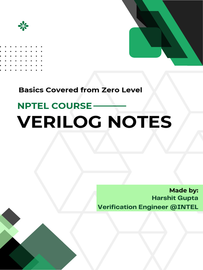 Verilog Basics for NPTEL Course | PDF