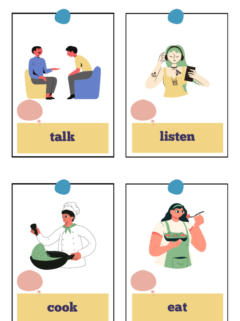 Blue Fun Basic Spanish Verbs Flashcards (Flashcard) | PDF