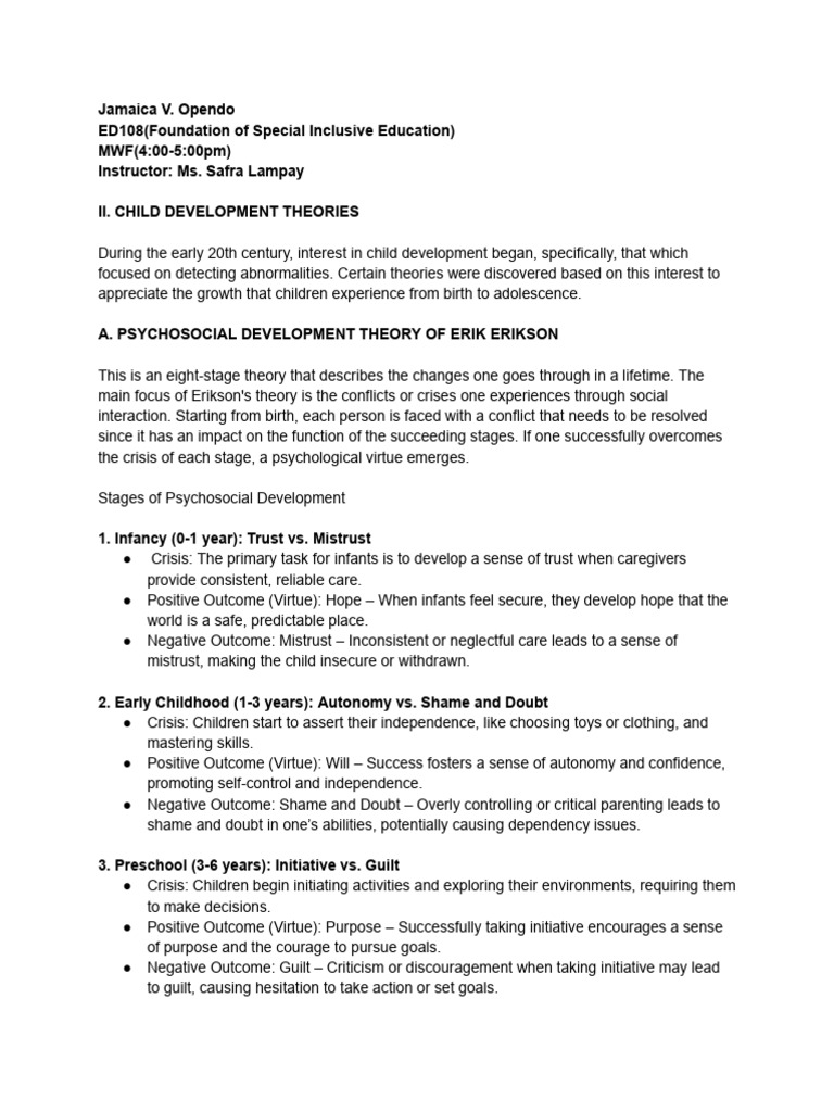 Child Development Theories | PDF | Self Efficacy | Learning