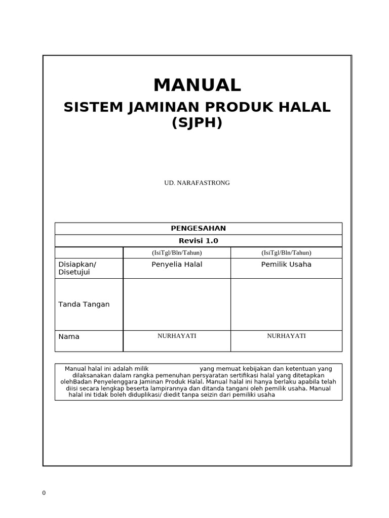 Manual SJPH UMK Sehati 2021-24 Sept | PDF