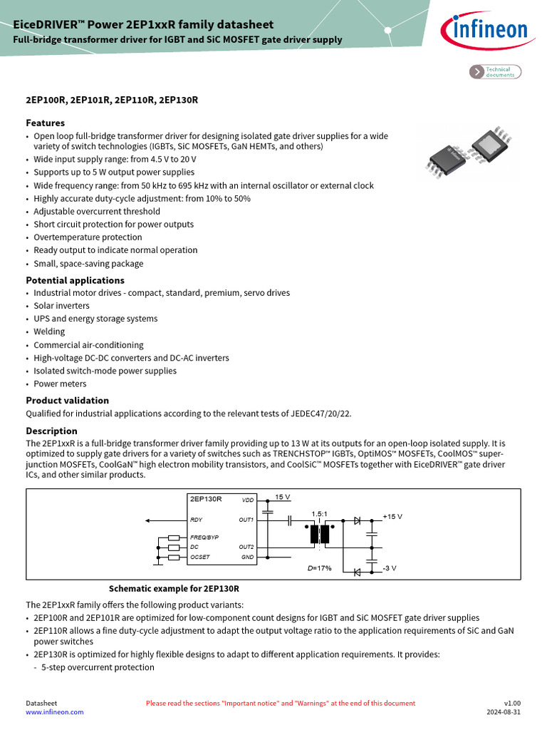 Infineon-2EP1xxR-DataSheet-v01_00-ENN | PDF | Rectifier | Power Supply