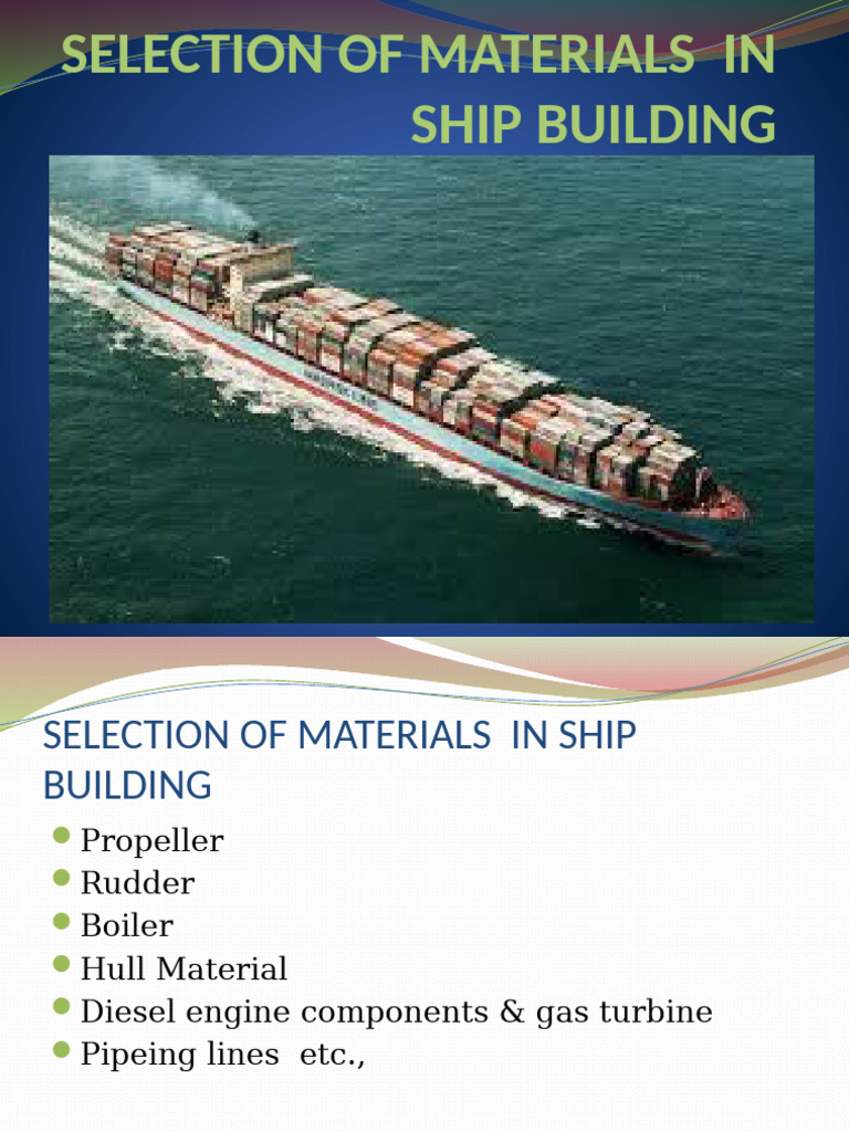 Key Materials for Shipbuilding Components | PDF | Boiler | Steel