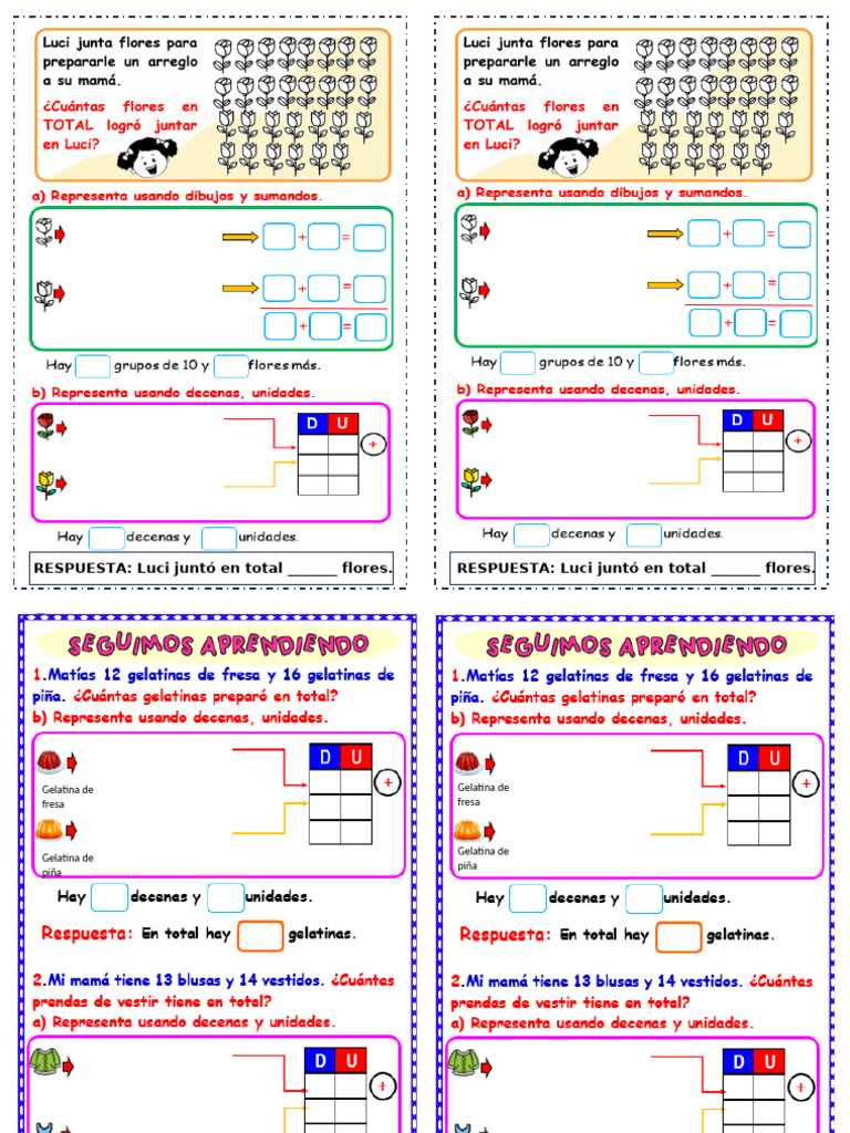 Agregamos Hasta 30 SUMA SENCILLAS CON BASE 10 | PDF
