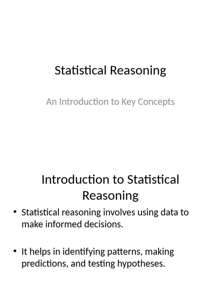 Introduction to Statistical Reasoning | PDF