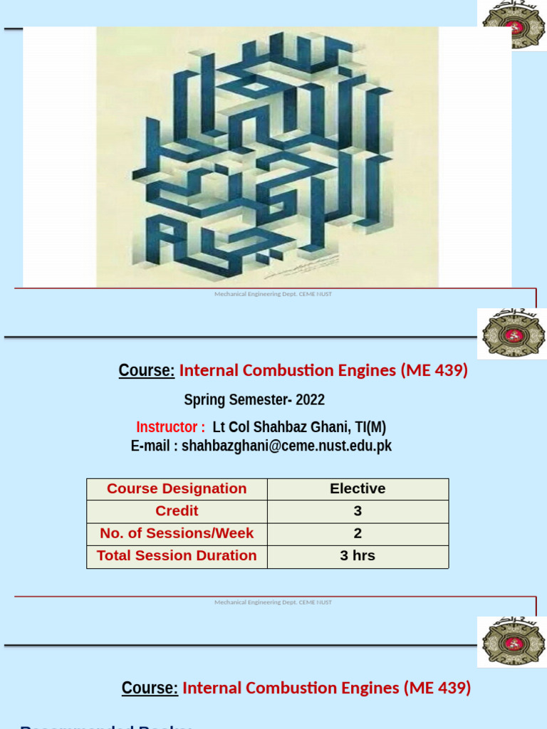 Internal Combustion Engines Course Overview | PDF | Internal Combustion ...
