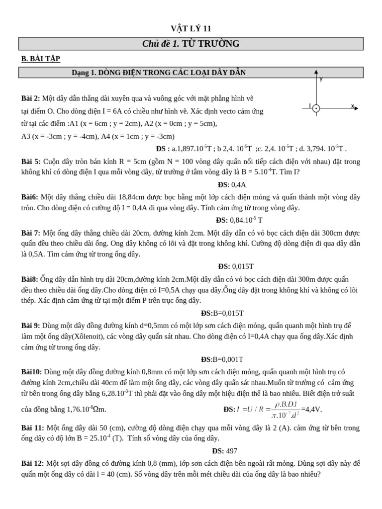 Bai Tap On Tap Vat Ly 11 | PDF