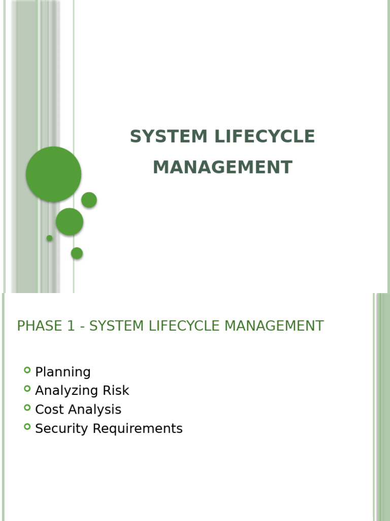1.2 System Lifecycle Management - 1-1 | PDF | Computer Security | Security