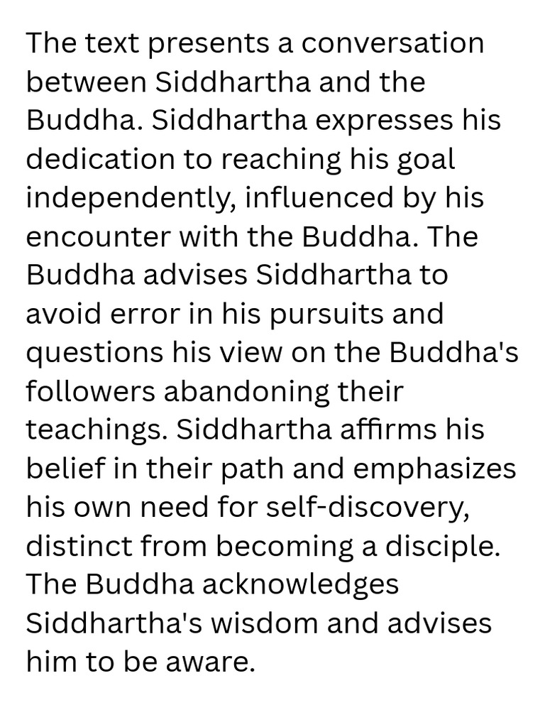 Siddhartha's Journey to Self-Discovery | PDF