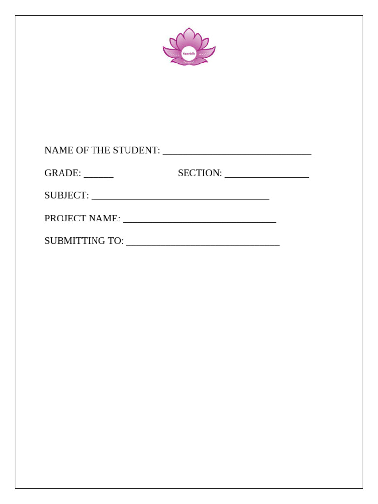 Student Project Submission Form | PDF
